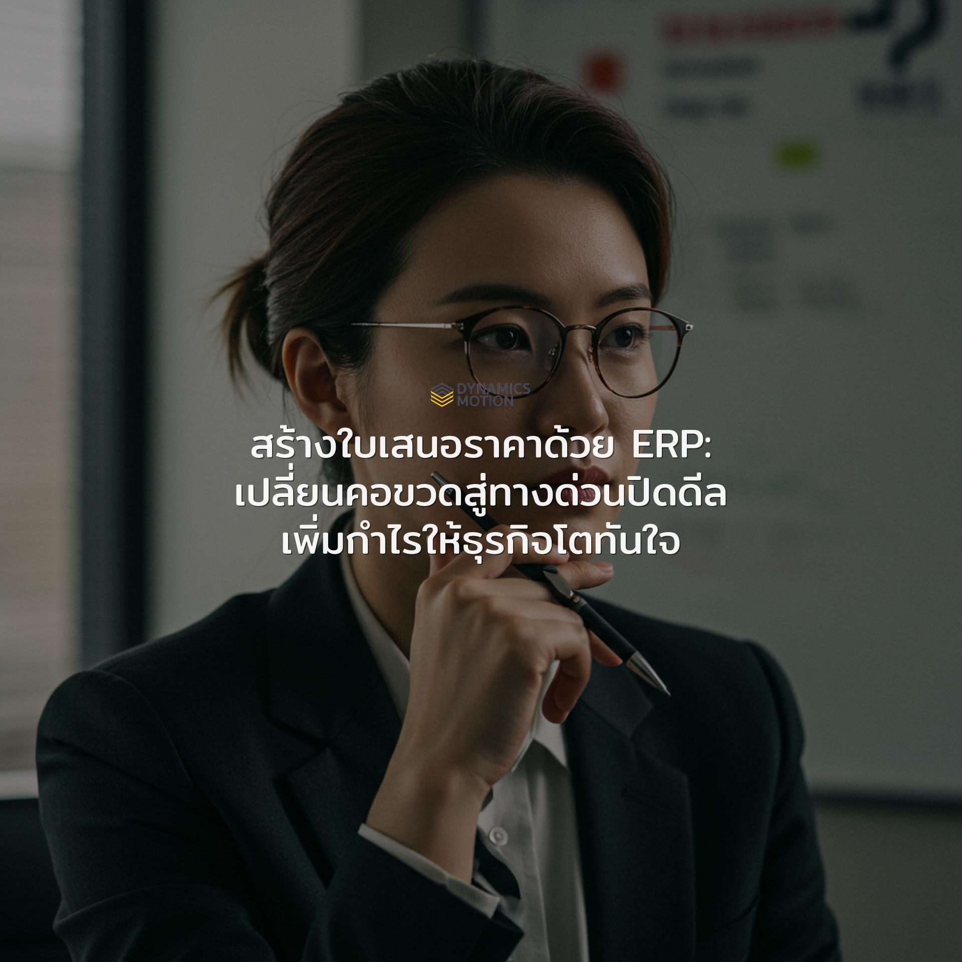 สร้างใบเสนอราคา ERP: เร็ว แม่นยำ เพิ่มกำไร | Motion